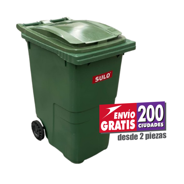 Contenedor de Basura 360 Litros SULO Verde con Tapa Insonorizada ...