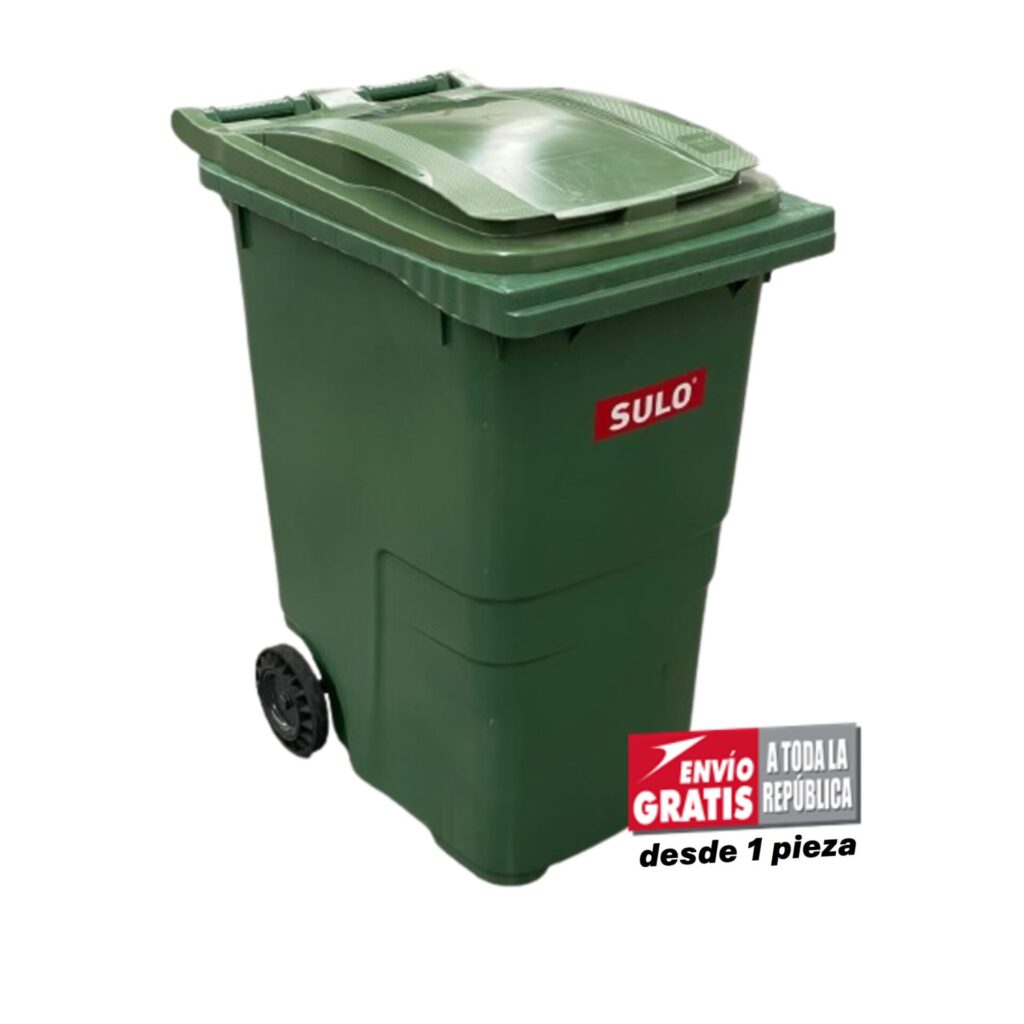 Contenedor de Basura 360 Litros SULO Verde con Tapa Insonorizada ...